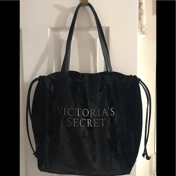 Victoria's Secret | Bags | Nwot Victorias Secret Black Velvet ...